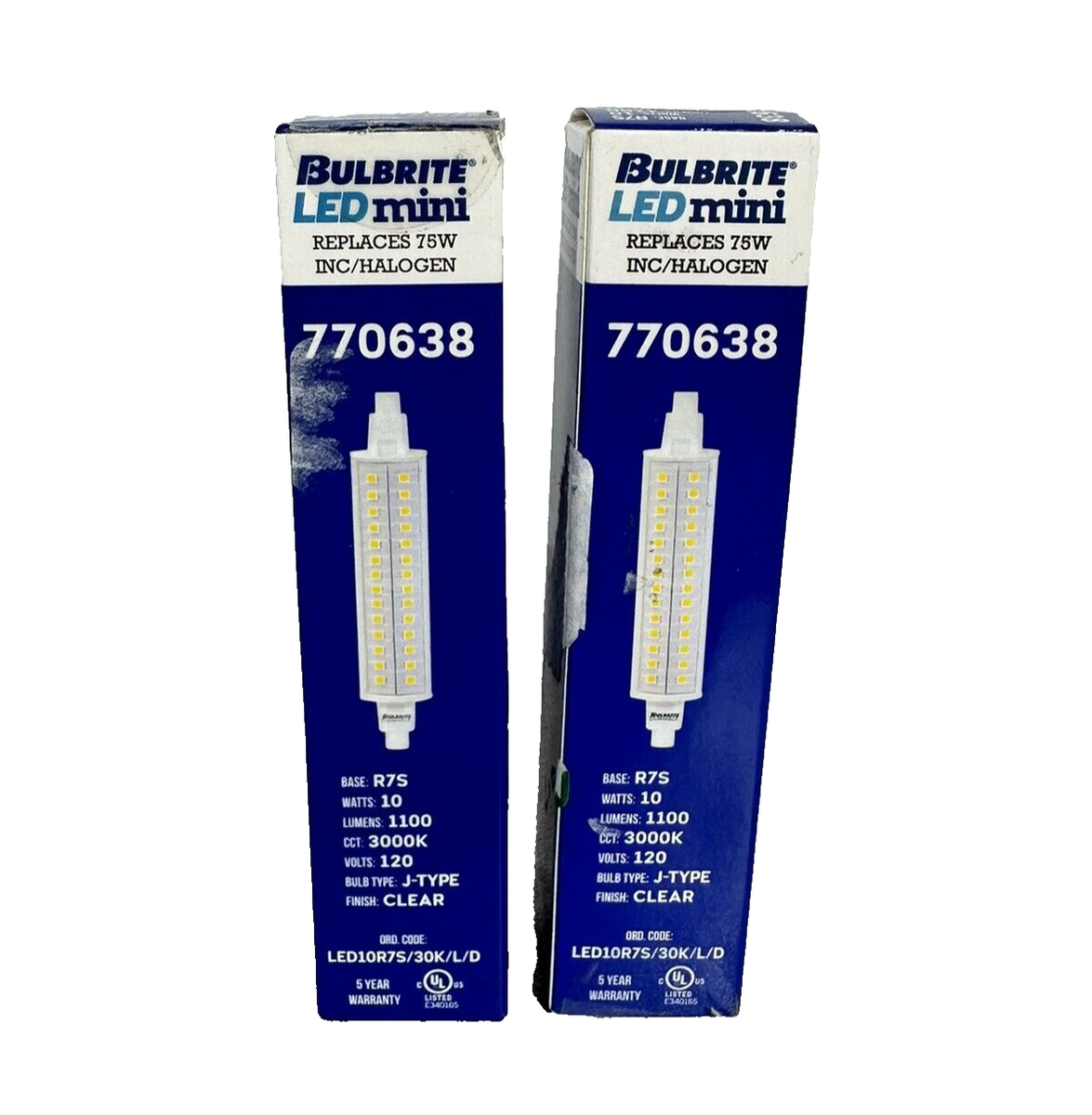 🔥2x 75-Watt Equivalent J-Type Dimmable Double Ended LED Light Bulb Sof ...