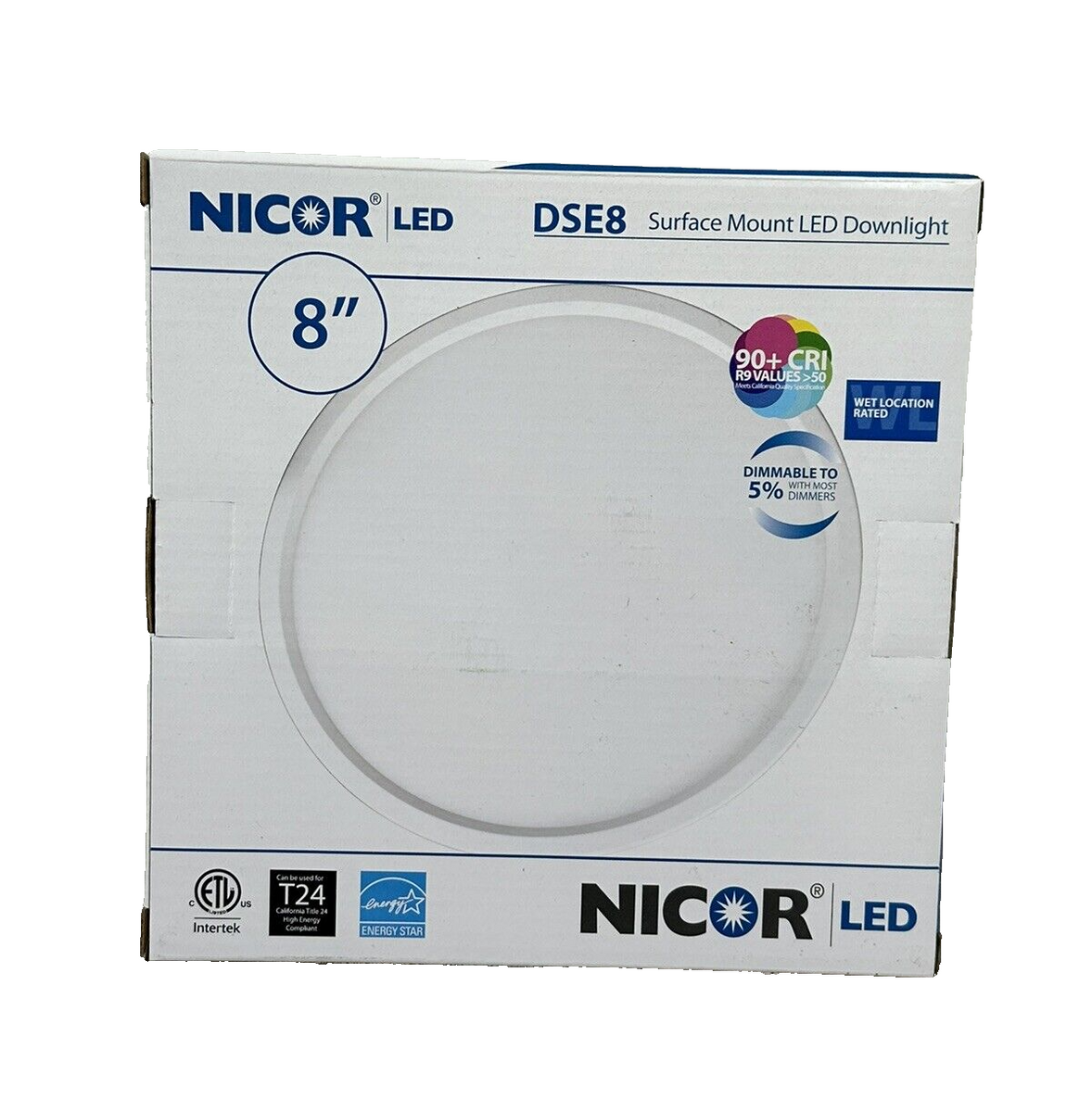 🔥NICOR Select DSE8 Slim Surface Mount LED Disk Light 8" DSE821203KRDWH ...