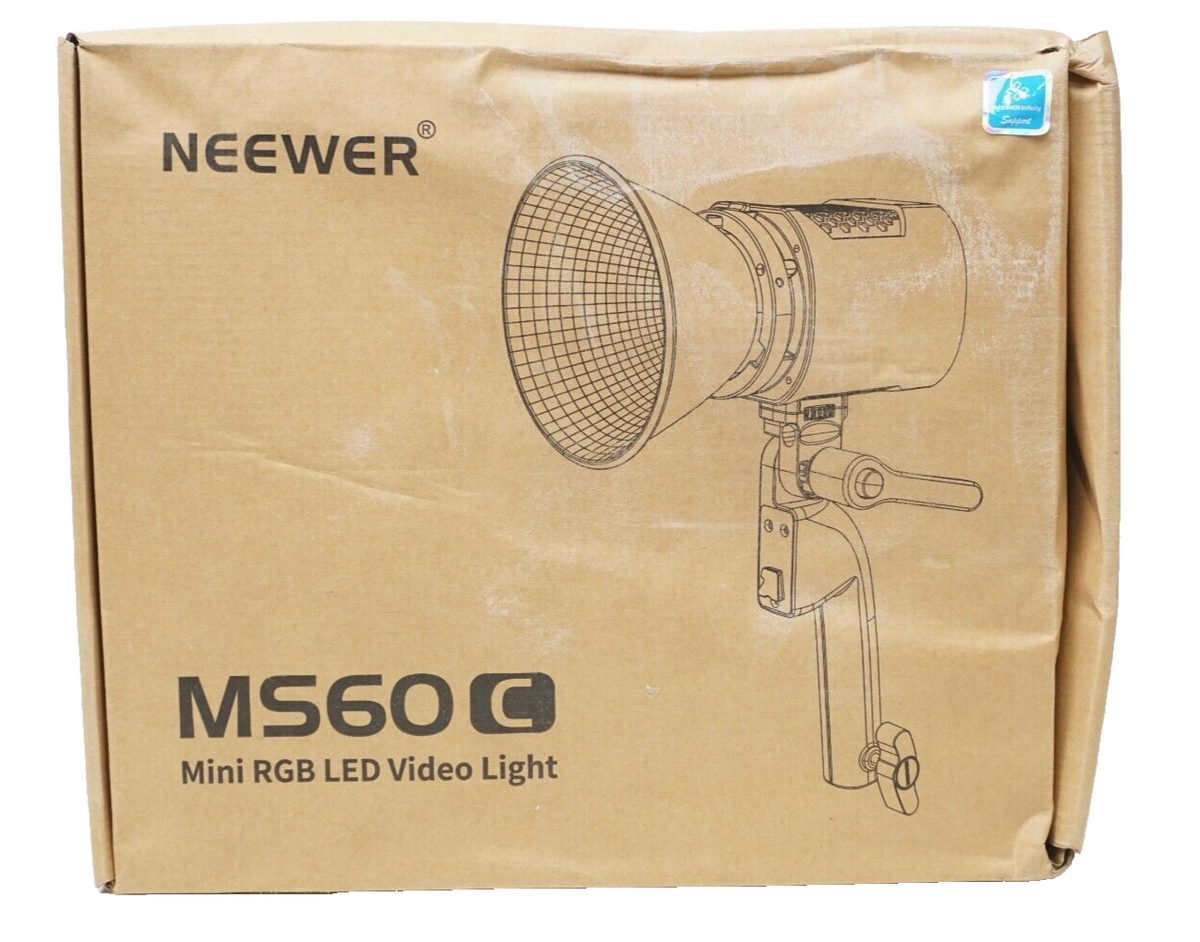 🔥NEEWER RGB LED Video Light MS60C 65W Handheld RGB Continuous Light Sp ...